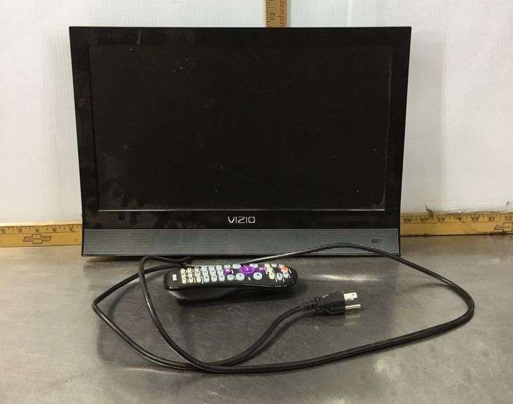 Small Vizio TV With Universal RCA Remote (powers on) - Sherwood Auctions