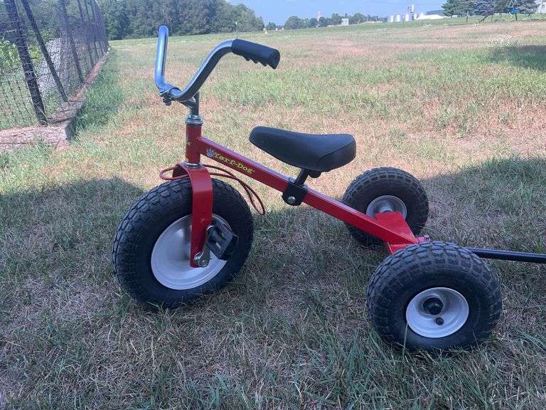 Yerf-Dog Heavy Duty Red Tricycle & Wooden Yerf-Dog Trailer - Sherwood ...