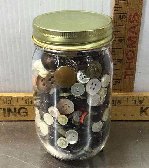 Jar Of Buttons - Sherwood Auctions