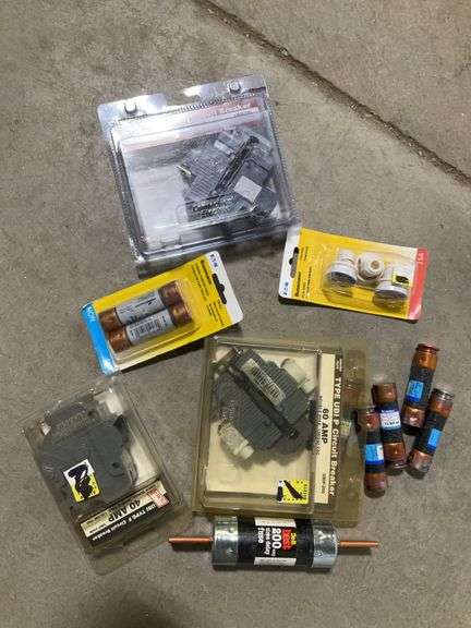 Box of Circuit Breakers, Line Fuses & Fuses - Sherwood Auctions