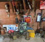Hammers, Hand Tools, Antique Oilers & More Work Bench Clean Off ...