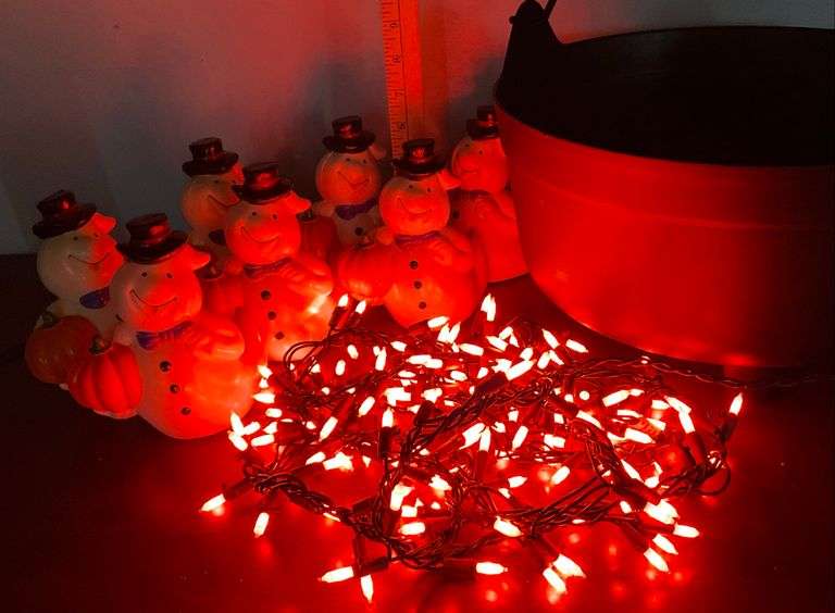 Halloween Hard Plastic Ghost Light Covers, Orange Lights (power on ...
