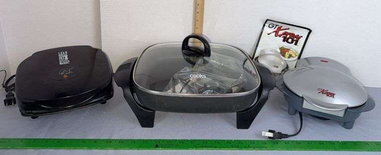 Cooks Electric Skillet, George Forman & GT Xpress 101 Meal, Snack ...