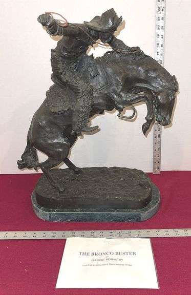 The Bronco Buster Bronze Statue by Frederic Remington- 1st Bronze Work ...
