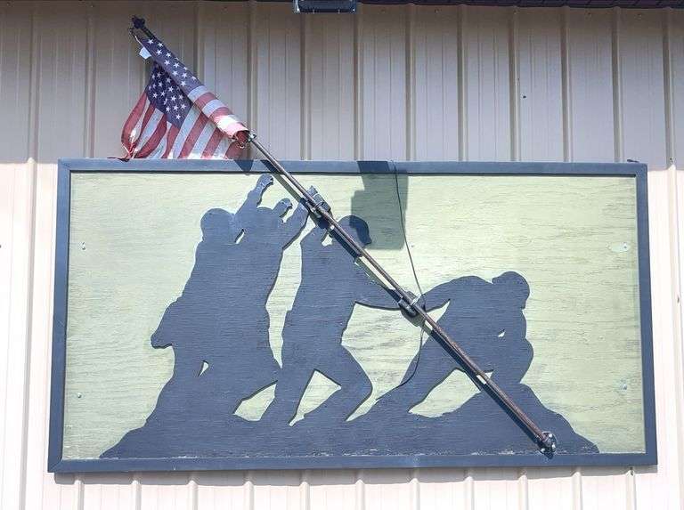 Wooden 99”x50” US Military Shadow Signs- see pics - Sherwood Auctions