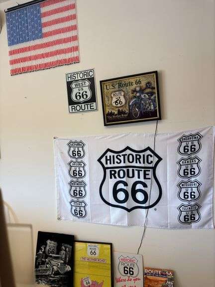 Historic Route 66 Signs & Clock - Sherwood Auctions