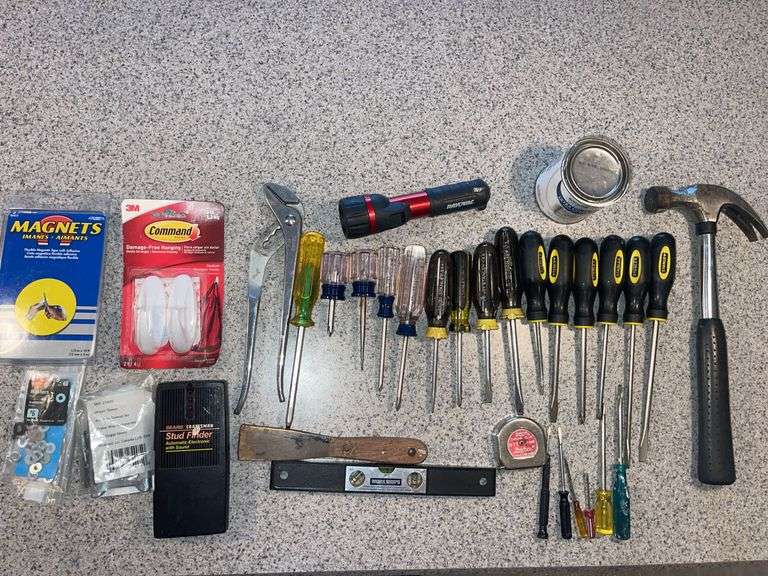 Stanley & Craftsman Screwdrivers, Command Hooks, Hammer, Stud Finder ...