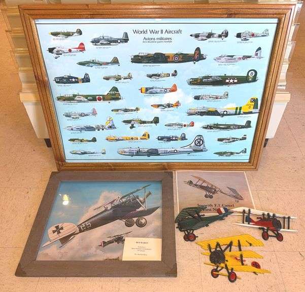 Framed Portrait of Red Baron, World War II Avions Militaires & Homco ...