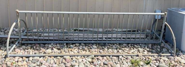 10’ long Galvanized Pipe Bike Rack - Sherwood Auctions
