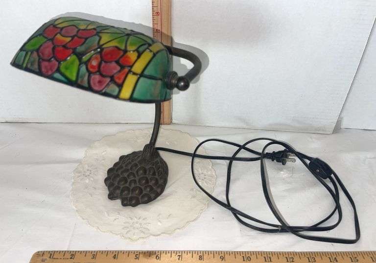 Tiffany Style "Bunch of Grapes" Desk Lamp - Sherwood Auctions