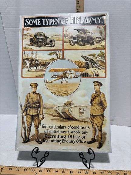 British WWI Recruitment Poster "Some Types of HM Army" - reproduction ...