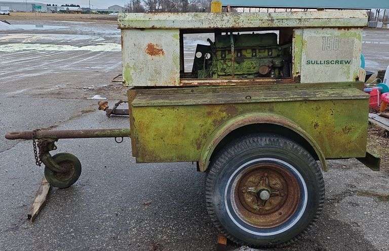 Sullair Skeleton Air Compressor with Ford Tractor Motor Inside ...