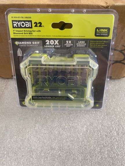RYOBI 22pc 1” Bit Driver Set with Diamond Grit Bits. (NEW with Plastic ...