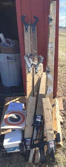 Target Practice Wooden Brace w/ Steel Connectors & Paper Targets ...