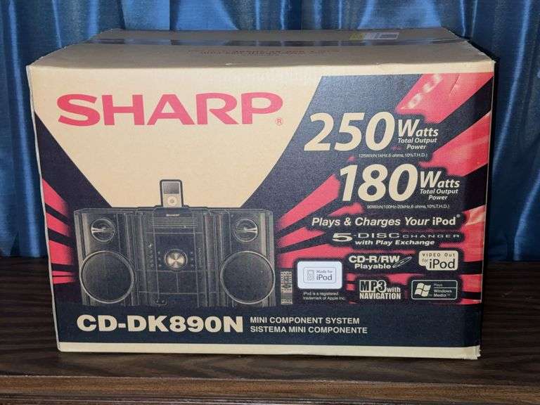 NEW Sharp CD-DK890N Mini Component Stereo System - Sherwood Auctions