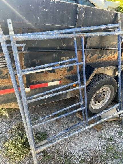 7’ qty 2 scaffold planks,2 side brackets, 2 Rails_ 1 Bent side Ladder ...
