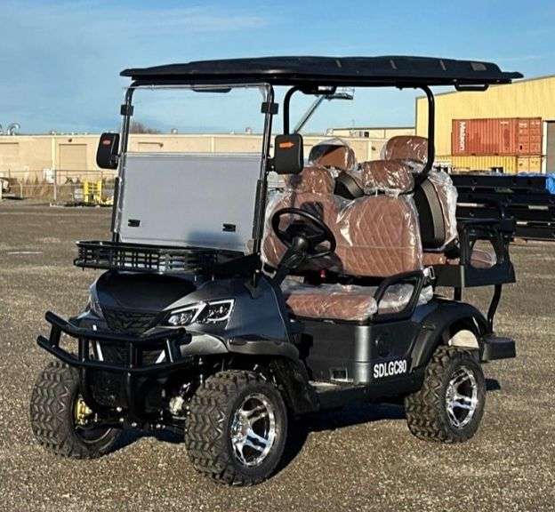 New! 2025 SDLGC80 4 Seats Electric Golf Cart 60V (Color BLACK ...