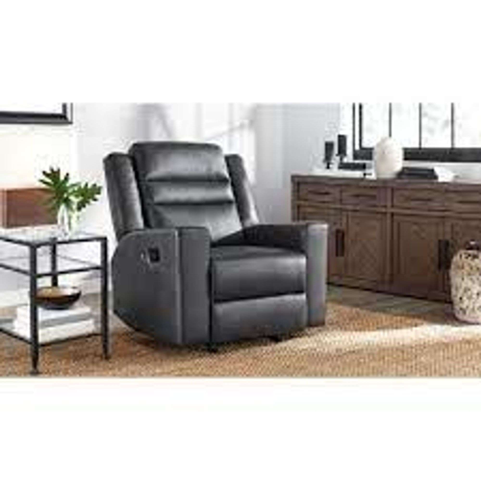 Member s Mark Easton Leather Glider Recliner Sierra Auction Management Inc