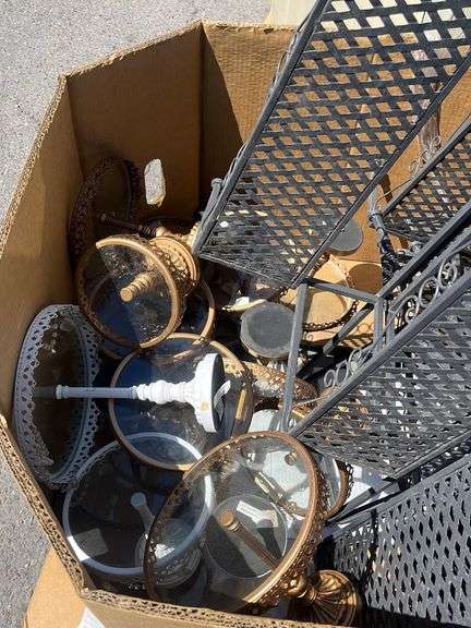 Gaylord Box With Metal Display shelves and Decorative Bakery Holders ...