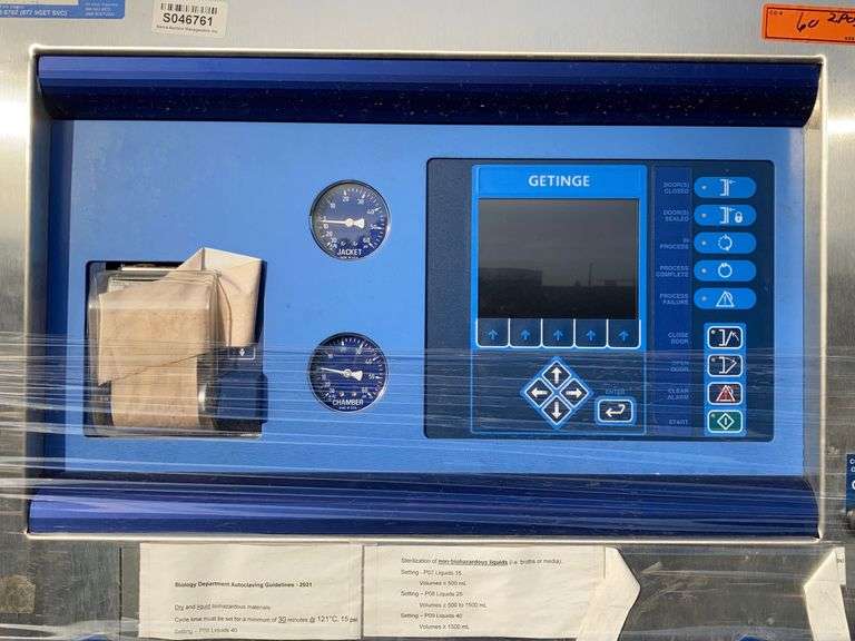 (2P) Getinge Gravity Steam Sterilizer - Sierra Auction Management Inc