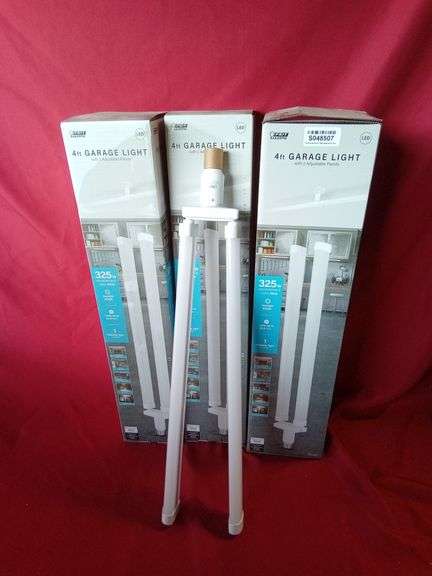 (3pcs) FEIT ELECTRIC 4FT LED Garage Lights With Adjustable Panels ...