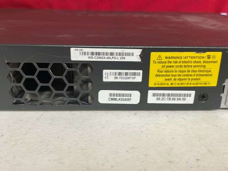 (1 Qty) Cisco Catalyst 2960-X Series - Sierra Auction Management Inc