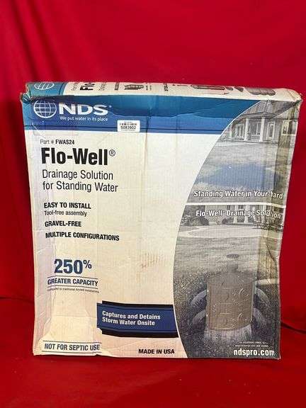 NDS 24 in. x 24 in. x 29 in. 50 Gal. Plastic Flo-Well Stormwater Dry ...