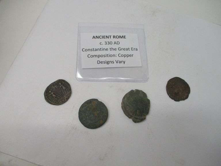 Lot of 4 Ancient Roman Coins c. 330 AD (Constantine Era) - Sierra ...