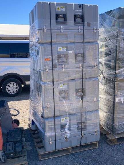 Approximately 13 assorted military style hard plastic cargo containers ...