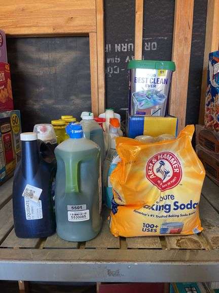 Assorted Goods (Baking Soda, Dish Soap, Pine-Sol, Windex, Toilet Bowl ...