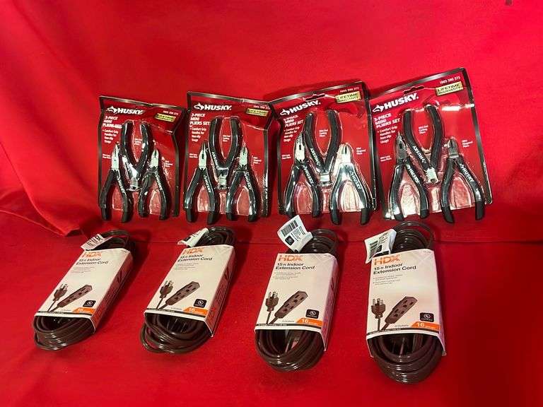 (8pcs) (4) HUSKY 3-Piece Mini Pliers Set-Nose, Cutting and Diagonal and ...