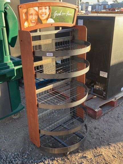 Rolling retail display stand. - Sierra Auction Management Inc