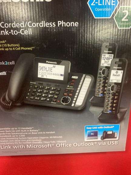 Panasonic 2-Line Corded/Cordless Phone With Link-To-Cell (BRAND NEW ...