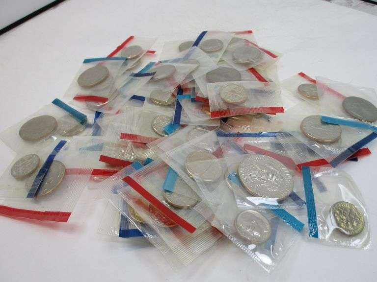 Bag of U.S. Government Mint Set 'Cello' Coins 1c-50c - Sierra Auction ...