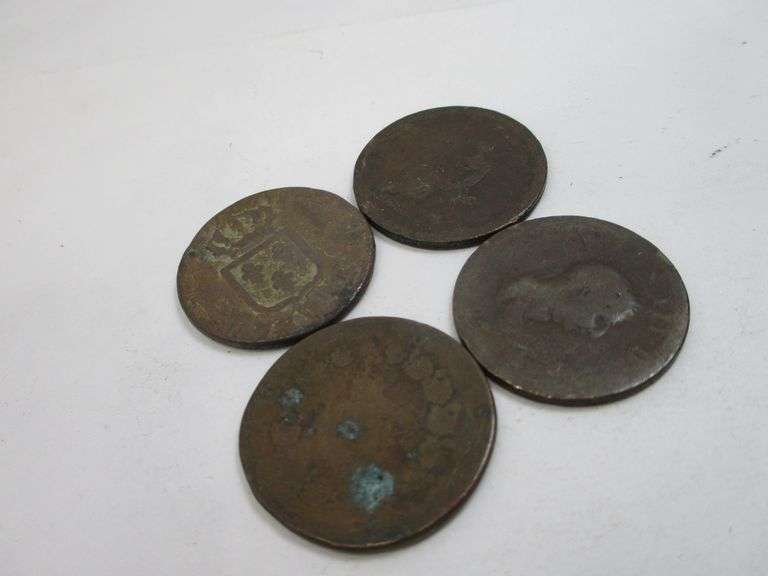 Lot of 4 Colonial Era Worldwide Coins (1700s & Early 1800s) - Sierra ...