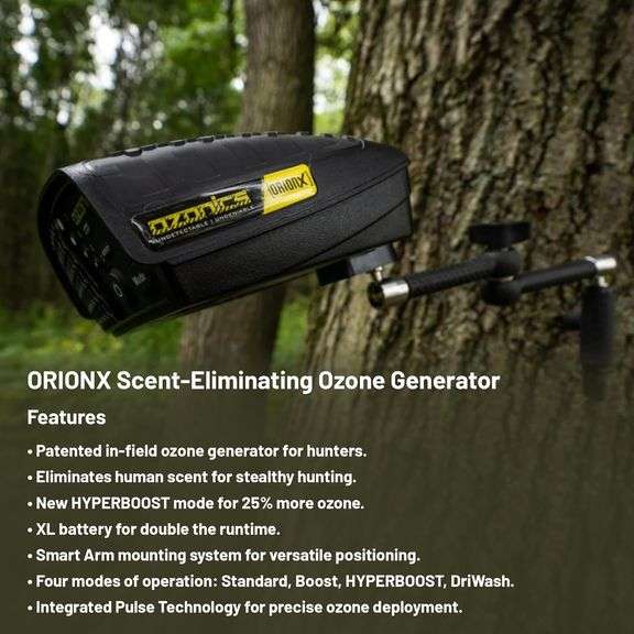 Ozonics ORION X Scent Elimination Device For Hunting With New Hyper-Boost Mode Complete Kit ...