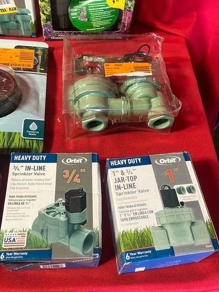 Box With Assorted ORBIT Irrigation Supplies - Sierra Auction Management Inc