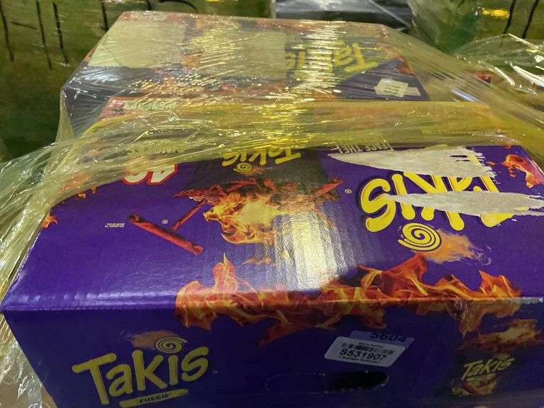 Pallet of Assorted Takis Fuego Chips - Sierra Auction Management Inc