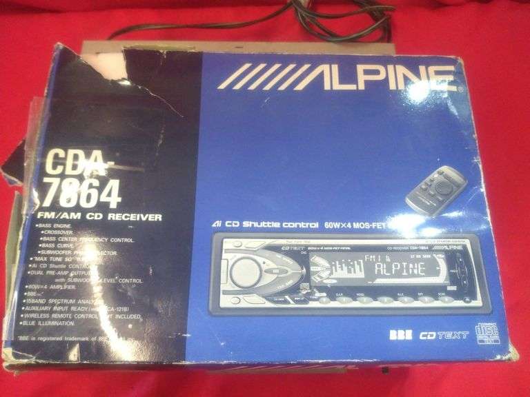 Alpine Car Stereo CDA-7864, And Sony DVD Player - Sierra Auction ...