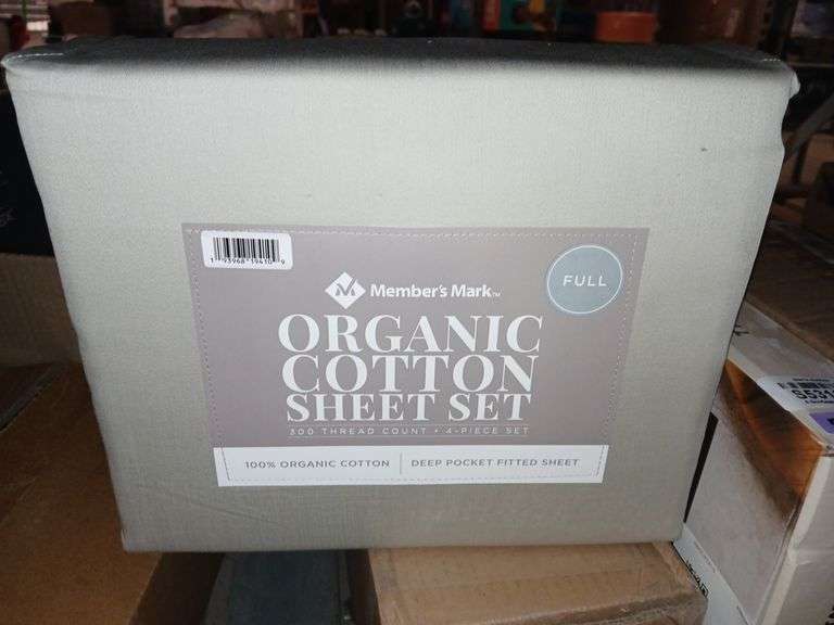 (1 Qty) Member's Mark Organic Cotton Fitted Sheets/ Full - Sierra ...