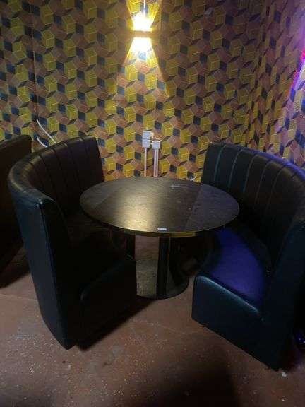 (2) Curved Cushion Booths 75" L x 24" W x 18" Seat High x 41" Back High ...