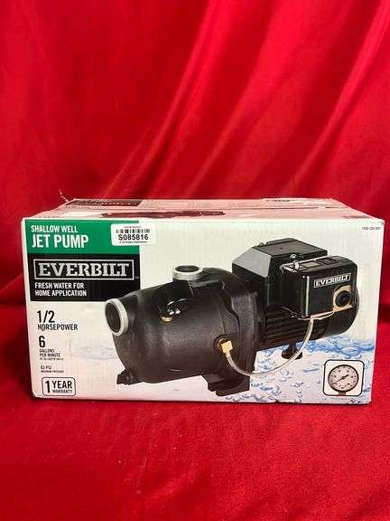 EVERBILT 1/2HP 6-Gallon Per Minute Shallow Well Jet Pump - Sierra ...