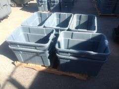 Brute Storage Containers Without Lids Grey Qty 10 - Sierra Auction ...