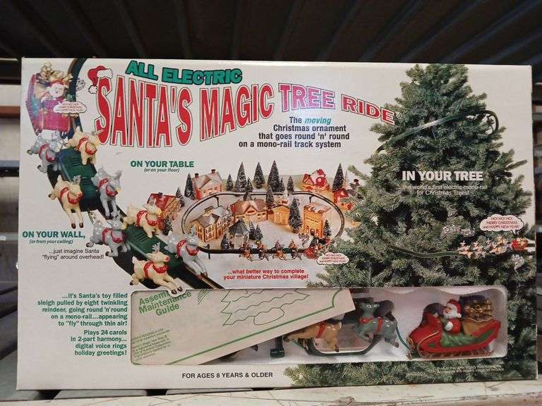 All Electric Santa's Magic Tree Ride, Collector Christmas Decoration ...
