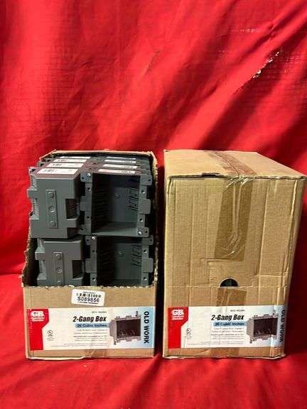 (2) Boxes (60pcs) GB Old Work 2-Gang 25 cu. in. Electrical Outlet Box ...