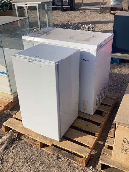 Haier mini fridge and Haier chest freezer. - Sierra Auction Management Inc