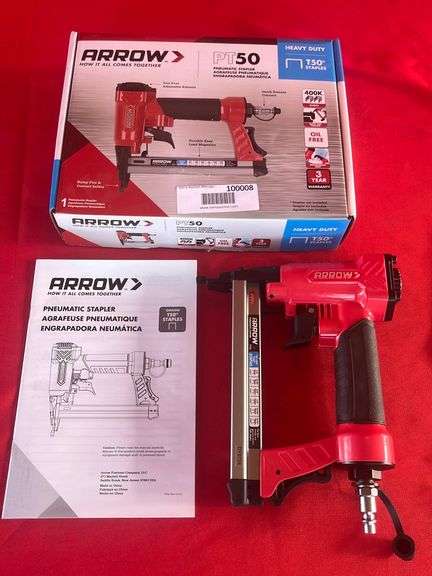 Arrow PT50 Pneumatic Staple Gun - Sierra Auction Management Inc
