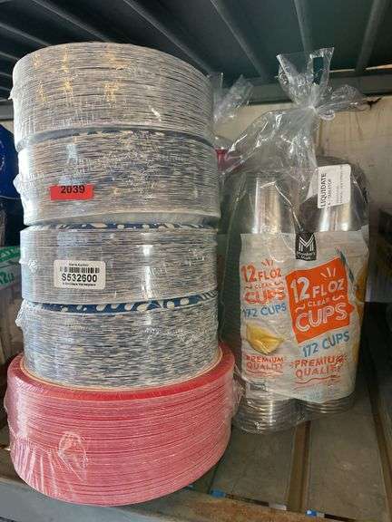 (1 Qty) Lot of Non-Consumable Household Items (Paper Plates, Plastic ...