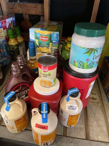 (1 Qty) Lot of Consumable Household Items (Maple Syrup, Hershey’s Syrup ...