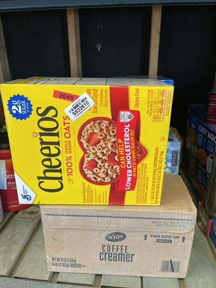 (1 Qty) Lot of Consumable Household Items (Cheerios, Coffee Creamer ...